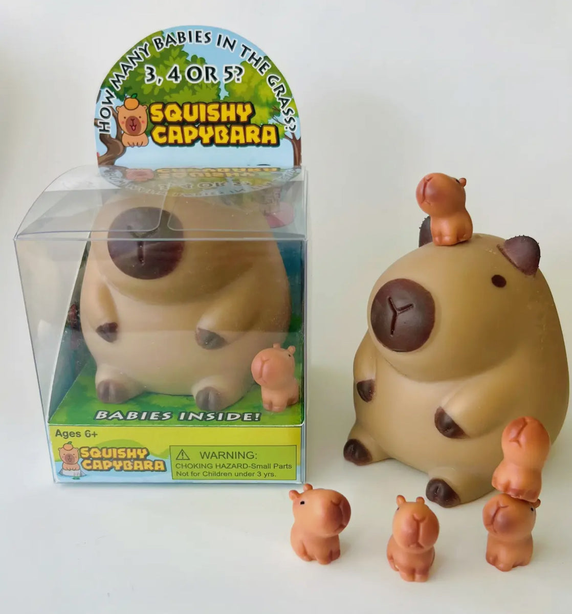 squishy capybara w/babies – Parkway Presents